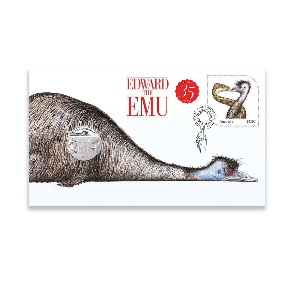 Edward the Emu 35th Anniversary 2023 20c Stamp & Coin Cover – Downies ...