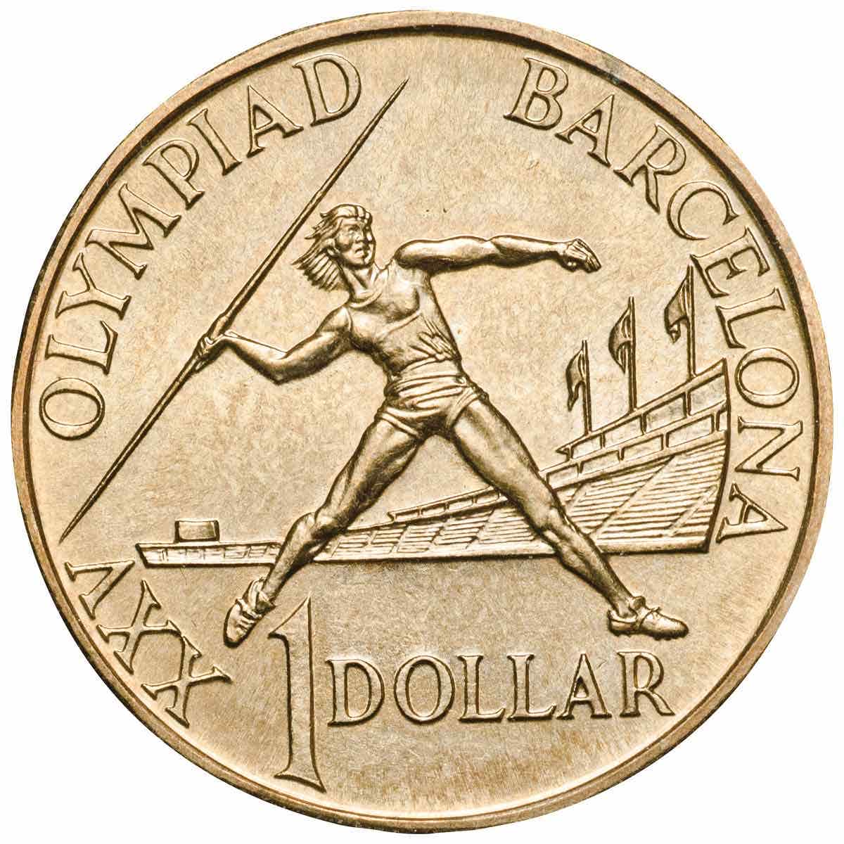 Australia Barcelona Olympics 1992 $1 Mint Your Own Aluminium-Bronze Un ...