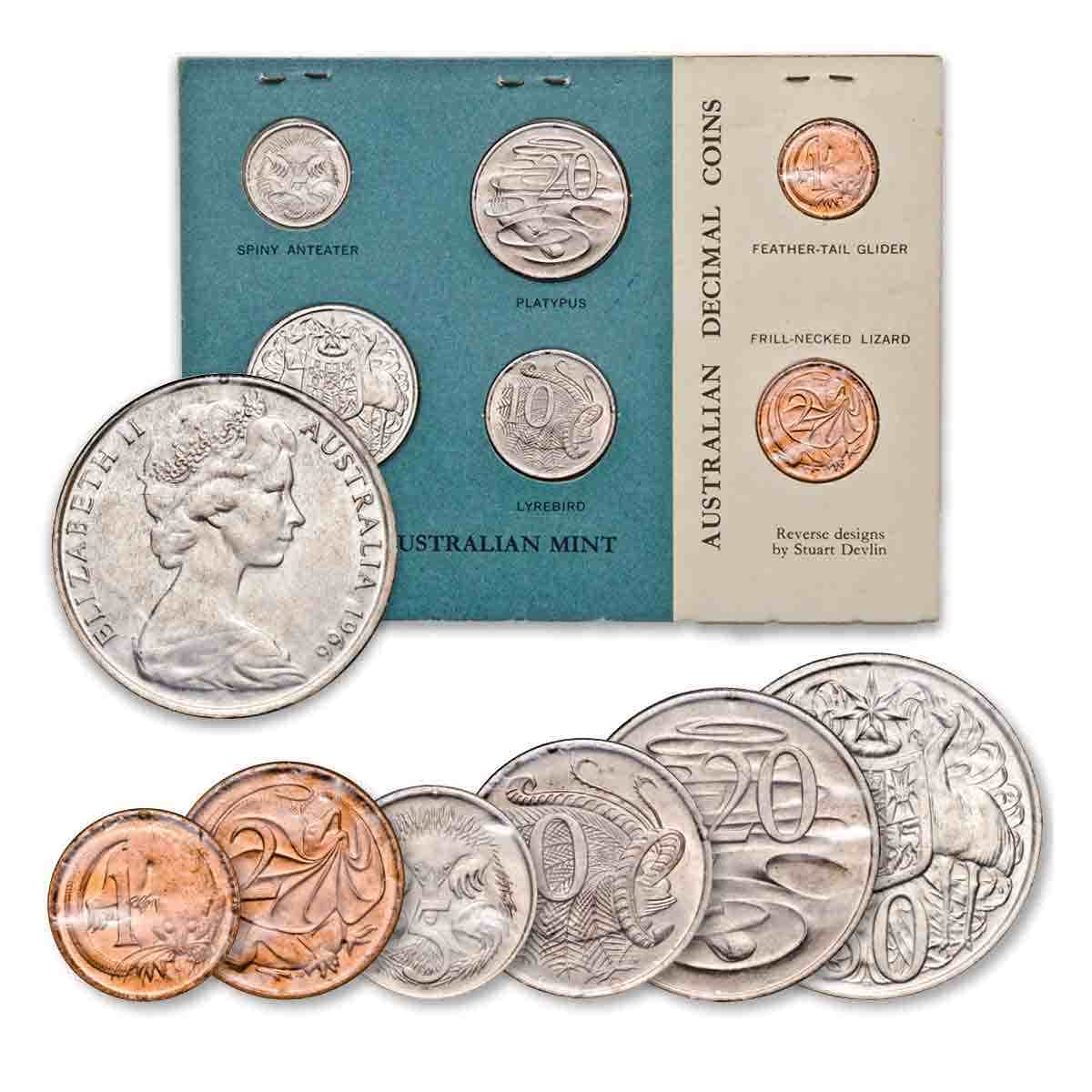 Australia 1966 6-Coin Mint Set – Downies Collectables